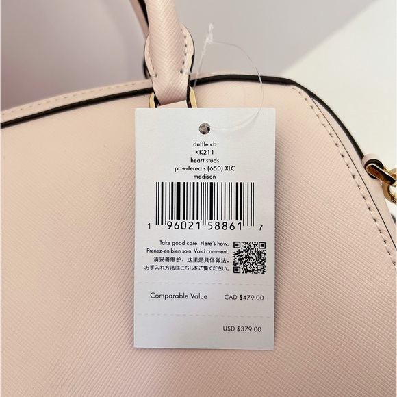 kate spade | Bags | Kate Spade Madison Heart Studs Small Dolly Duffle ...